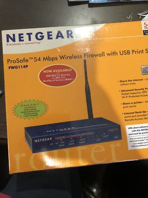 Netgear Prosafe 8 Port Wireless Firewall 10/100Mbps Switch FVG318 , NO ...