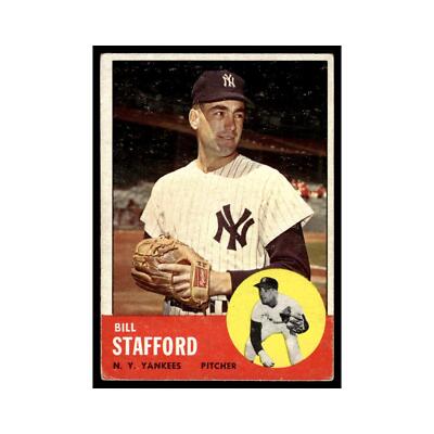 1963 Topps Bill Stafford Yankees #155 | eBay