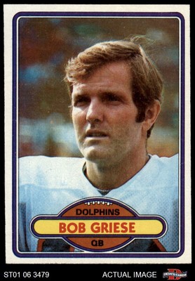 1980 Topps #35 Bob Griese Dolphins HOF Purdue 7 - NM | eBay