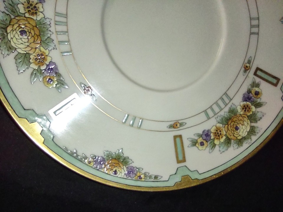 Antique Belleek Lenox Plate Hand Painted Raised Flowers & Inlay 10 3/4" Signed | eBay