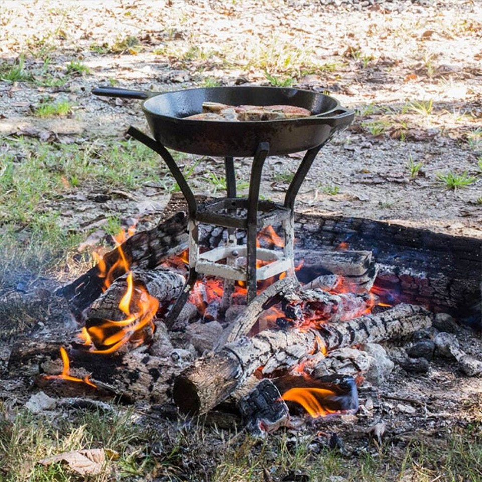 Lodge Iron Campfire Fire and Cooking Stand Black A5-9 | eBay