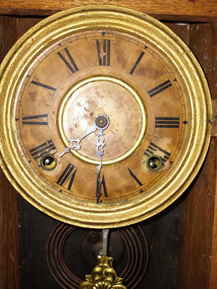 Antique Ingraham Parlor Kitchen Mantle Gingerbread Clock With Clock ...