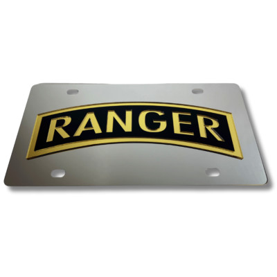 US Army Ranger Emblem 3D Logo Chrome Steel License Plate Official ...
