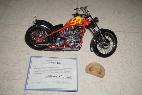 1969 Harley Davidson Easy Rider Billy Bike 1:10 Scale Franklin Mint ...