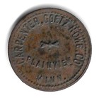 Carpenter, Goetz Hdwe. Co. Plainview, Minnesota Trade Token 5¢ Br | eBay