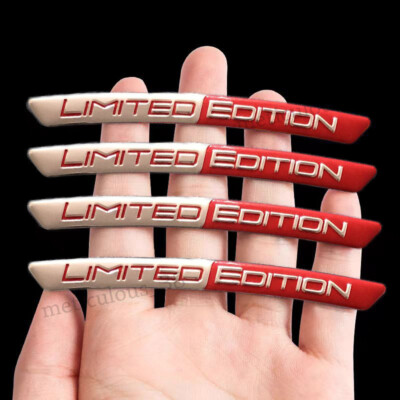 4PCS LIMITED EDITION Logo Car Wheel Hub Sticker Emblem Badge Decals ...
