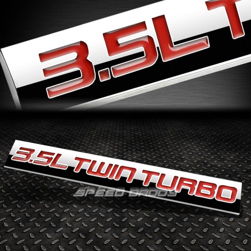 METAL GRILL TRUNK EMBLEM DECAL LOGO TRIM BADGE POLISH RED 3.5L 3.5 L ...
