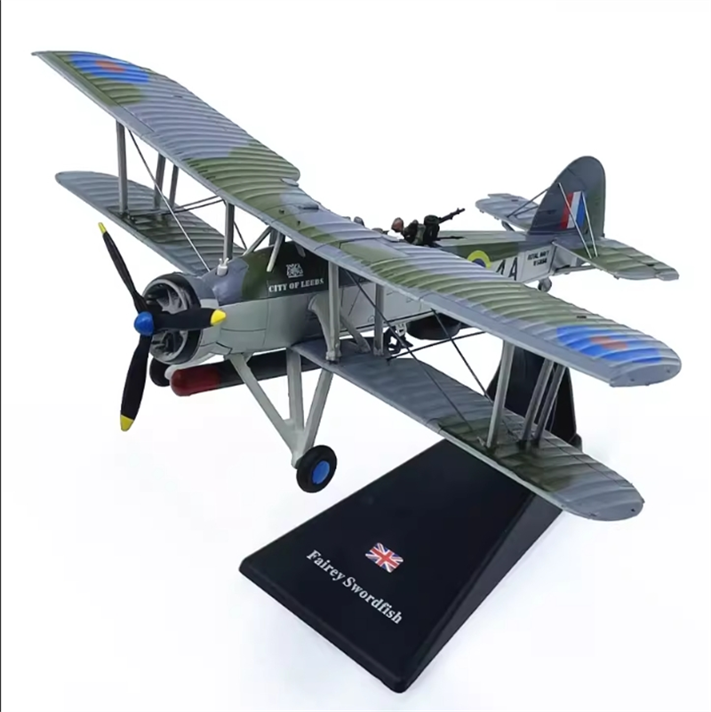 1/72 WWII UK Swordfish Attack Aircraft Static Display Alloy Model Toy ...