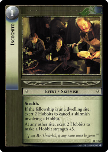 LOTR: Incognito [Ungraded] Shadows Lord of the Rings TCG Decipher | eBay