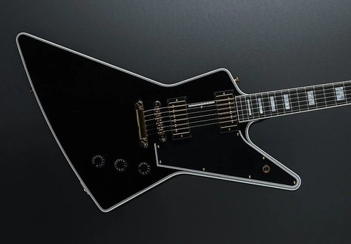 Black Explorer Electric Guitar Customizable Fast Ship Mahogany Body ...