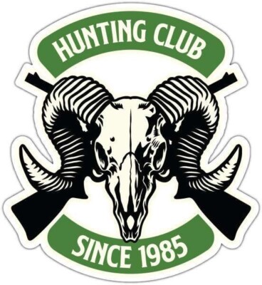 Hunting Club Skull Gun Rifle Hunter Car Bumper Window Sticker Decal 4.6 ...
