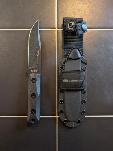 Ka-Bar Ek Commando Short Clip Point Fixed Blade Knife (5.1" Black) EK50 ...