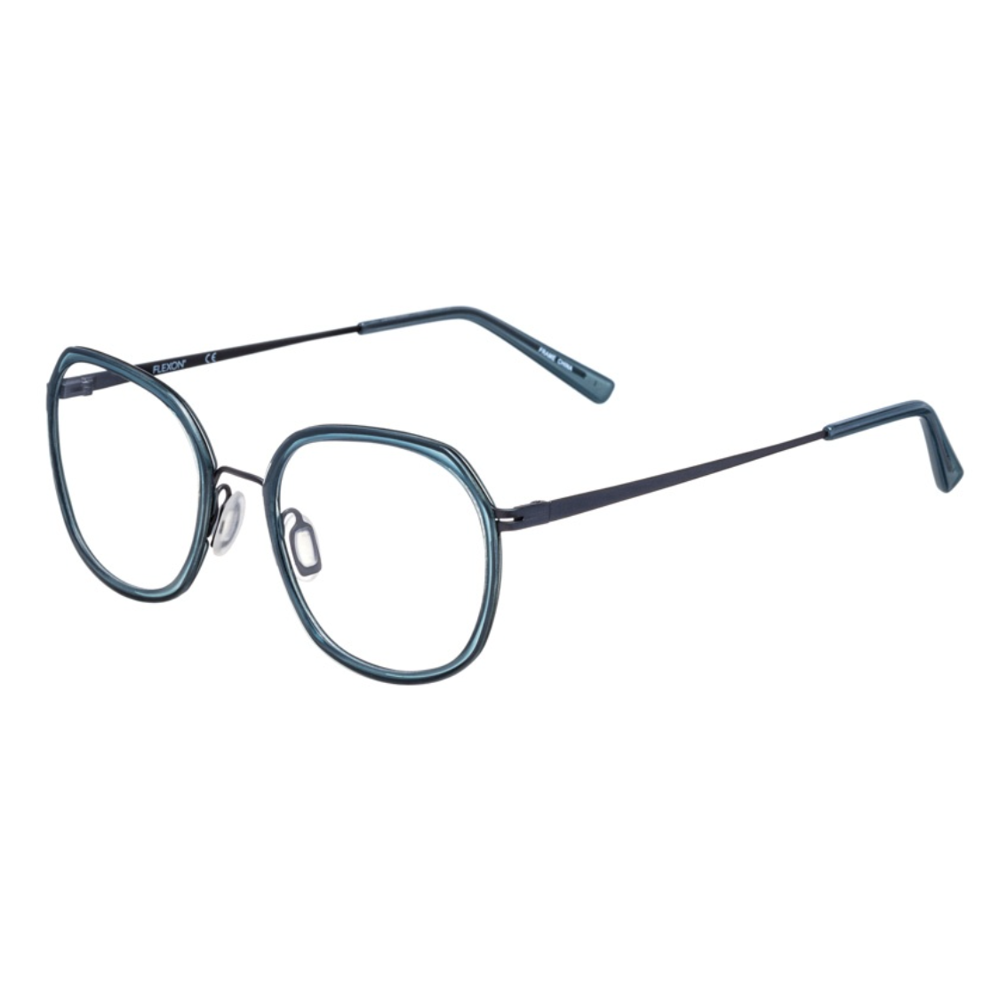 Flexon Women's W3021 Round 50mm Eyeglasses Frames Blue | eBay