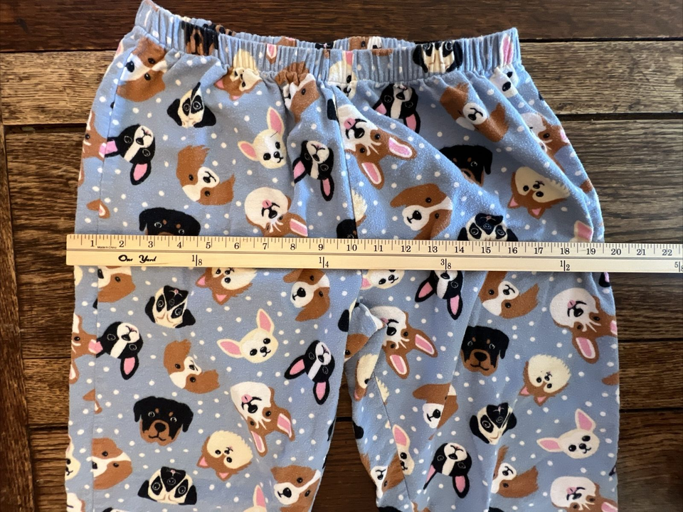 DOG PRINT PAJAMA SET PAJAMA MANIA COTTON FLANNEL BABY BLUE Boho CUTE ...