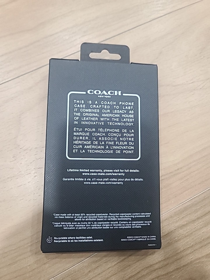 Coach Leather Slim Wrap Case T-Rex Dinosaur Print for Apple iPhone 15 ...