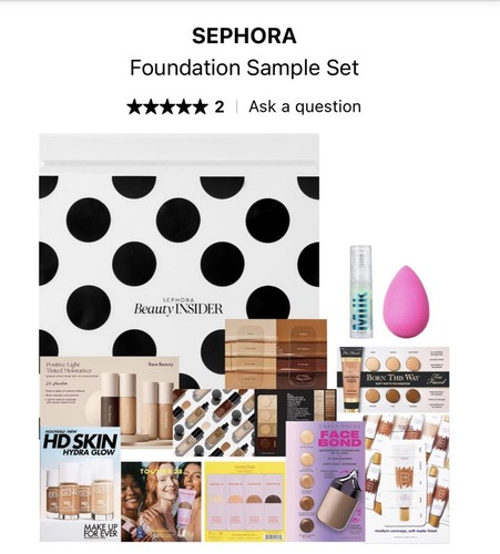 9 Foundation Samples From Sephora Kit - 2025 BRAND NEW And Sealed! | eBay