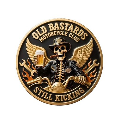 Old Bastards Motorcycle Club Coin A rather amusing little gift | eBay