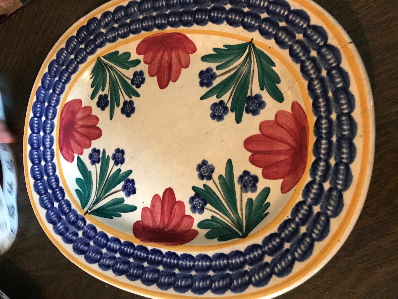 D. METHVEN-LINKS POTTERY-AULD HEATHERWARE DISH-STICK SPATTER/SPONGEWARE ...