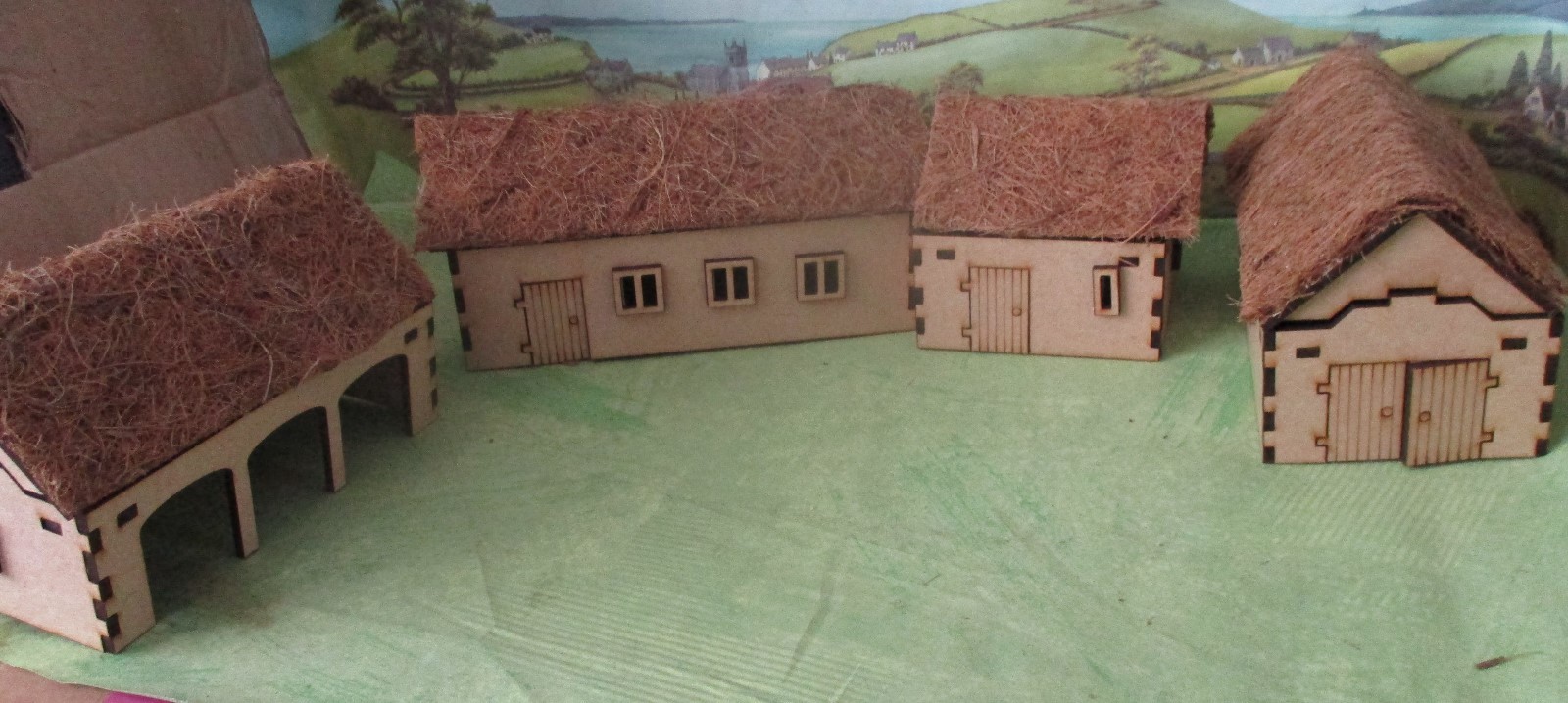 28mm Thatch Farm (4 Buildings) Scenery Medieval Fantasy Laser Cut MDF ...