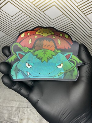 Pokemon Venusaur Ivysaur & Bulbasaur 3D Lenticular Motion Sticker Car ...