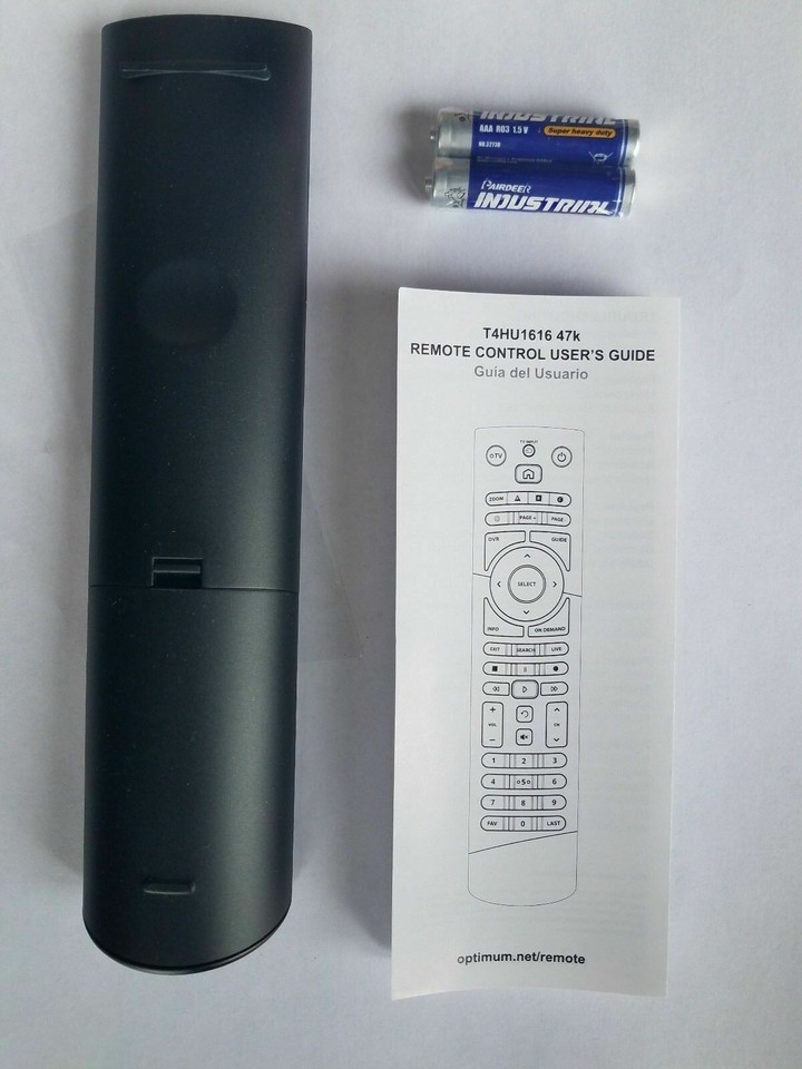 Optimum Cablevision Remote Control DVR W/ Batteries & Instructions | eBay