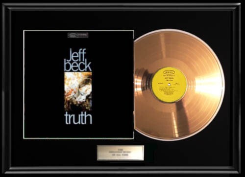 JEFF BECK TRUTH ROD STEWART GOLD RECORD LP ALBUM RARE NON RIAA AWARD ...
