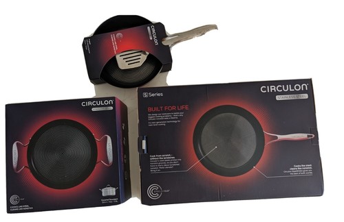 Brand New Circulon SteelShield S-Series 6-piece Cookware Pots Pans Set ...