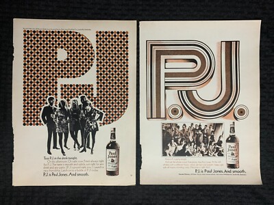 1969/70 PJ PAUL JONES WHISKEY 8.5x11" Print Ad VG+ 4.5 Right for all ...