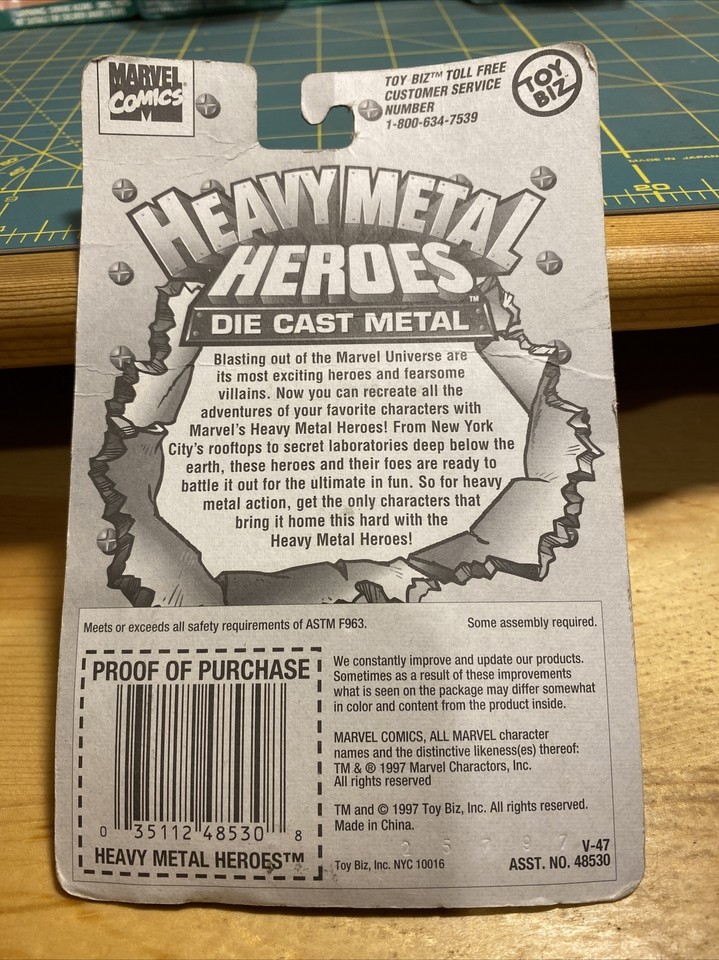 Marvel Heavy Metal Heroes Die Cast Rogue Action Figure X-Men Toy Biz ...