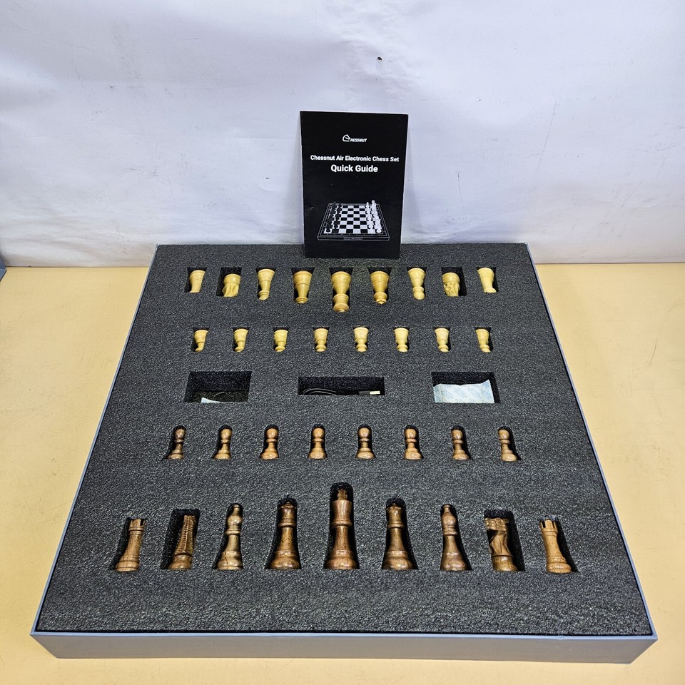 Chessnut Pro Electronic Chess Board Set,All Wood Full Chess Pieces ...
