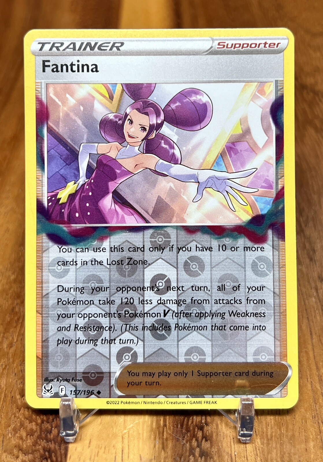 Fantina 157/196 Reverse Holo SWSH Lost Origin Trainer Pokemon Card NM ...
