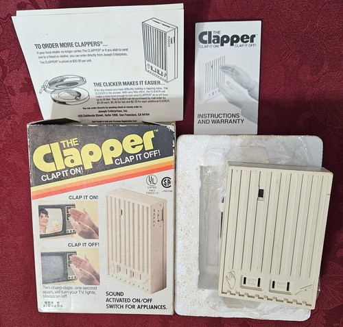 The Clapper Vintage 1984 Original Box + Papers Clap On Clap Off Tested ...