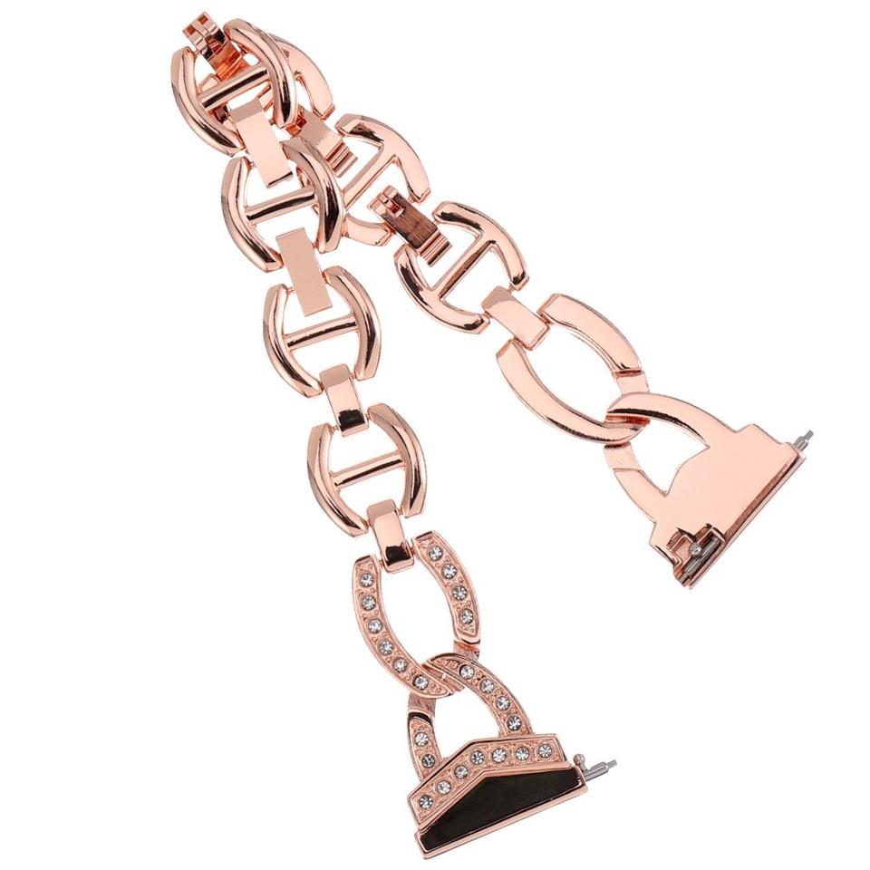 Thick Stainless Steel Watch Band Rose Gold Metal Smartwatch Strap Quick ...