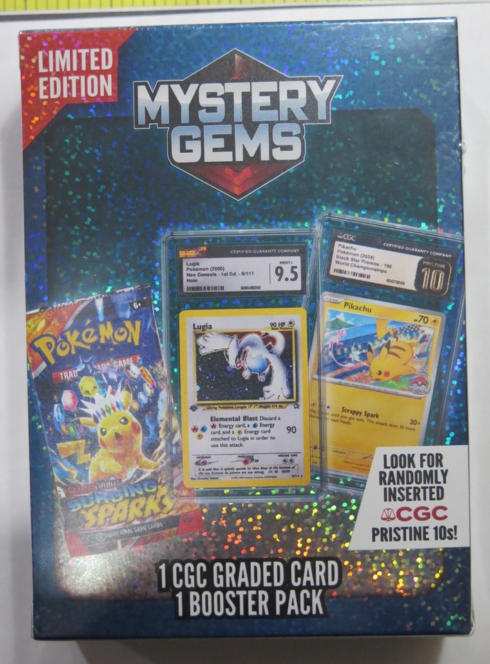 POKEMON MYSTERY GEMS BOX 1 CGC CARD BOOSTER PACK LIMITED EDITION ...