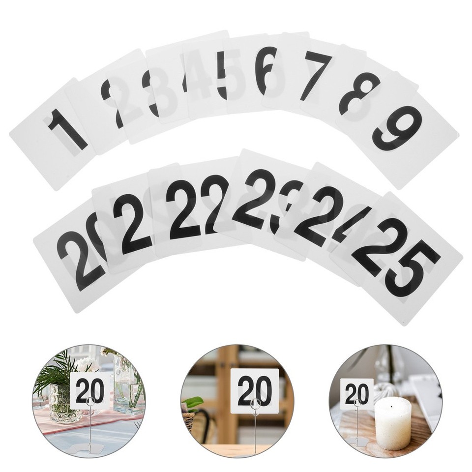 25 Pcs Table Numbers for Wedding Reception Numbered Tents Marker | eBay UK