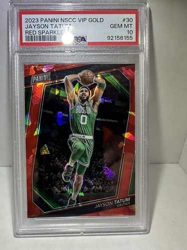 Jason Tatum 2023 Panini NSCC VIP GOLD RED SPARKLE PSA 10 | eBay
