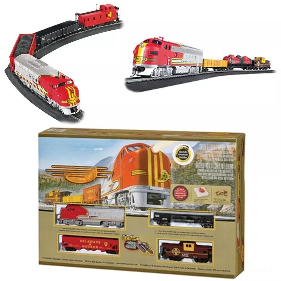 Bachmann 00647 Santa Fe Flyer Electric Train Set w/ E-Z Track HO Scale ...