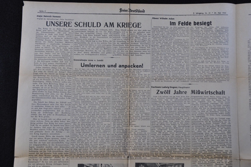 Original WWII Red Army Newspaper Freies Deutschland BERLIN 1945 - RARE ...