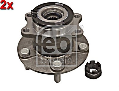 FEBI 2x Rear Wheel Bearing Kit For CITROEN DODGE JEEP MITSUBISHI 06-17 ...
