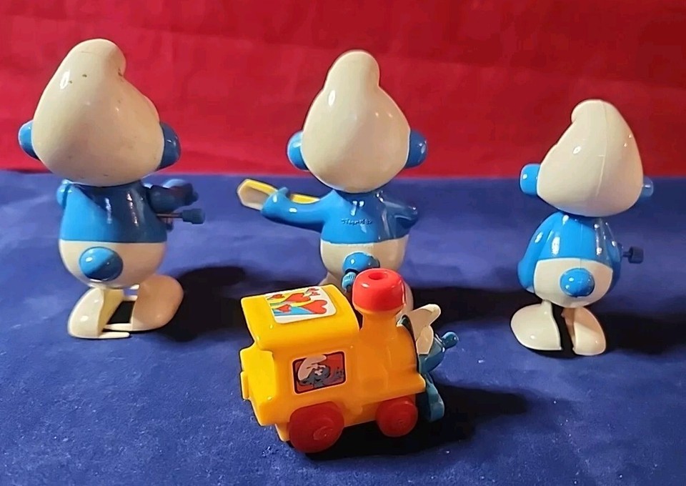 VINTAGE 80s SMURFS WIND-UP TOYS LOT ( 4 ) | eBay
