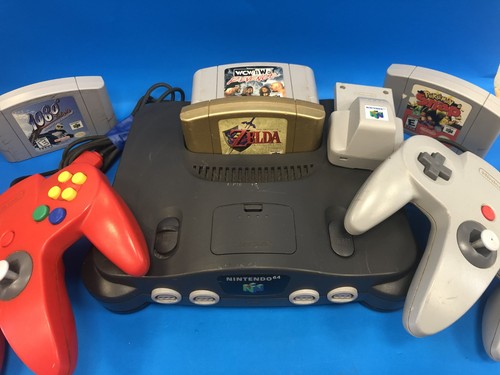 Nintendo 64 N64 System Console OEM Bundle Lot 4 Games 2 Controller ...