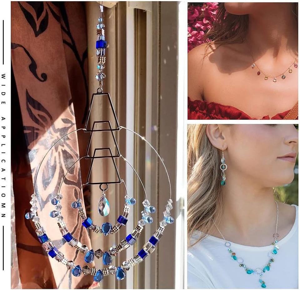 100Pcs Teardrop Crystal Sun Catchers Charms Top Drilled Transparent ...