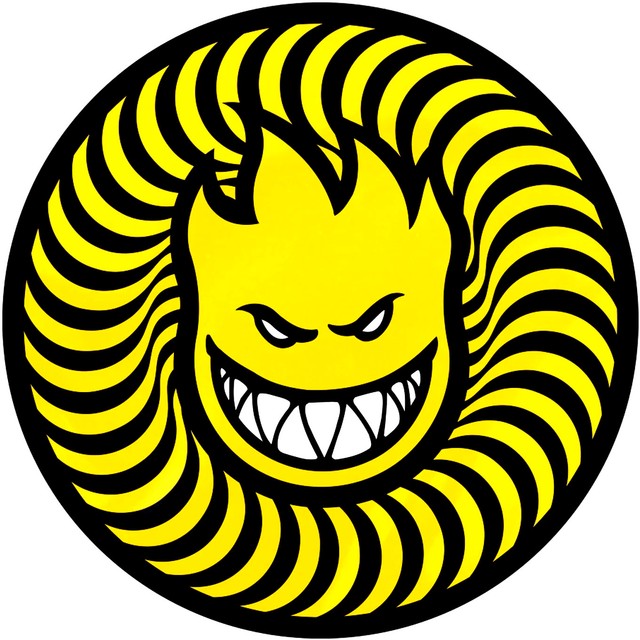 SPITFIRE 3" ROUND STICKER Spitfire Wheels 3 in Round Skateboard Yellow ...