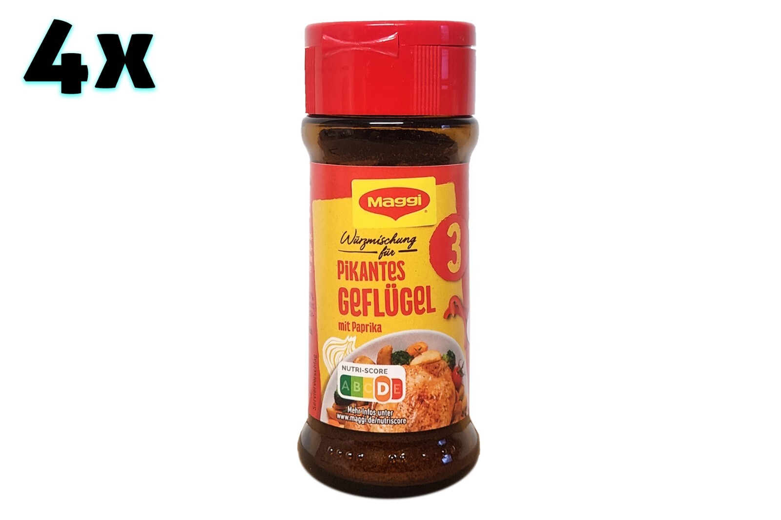 4x shakers Maggi Würzmischung 🍴 Nr. 3 spicy poultry seasoning spice mix ...