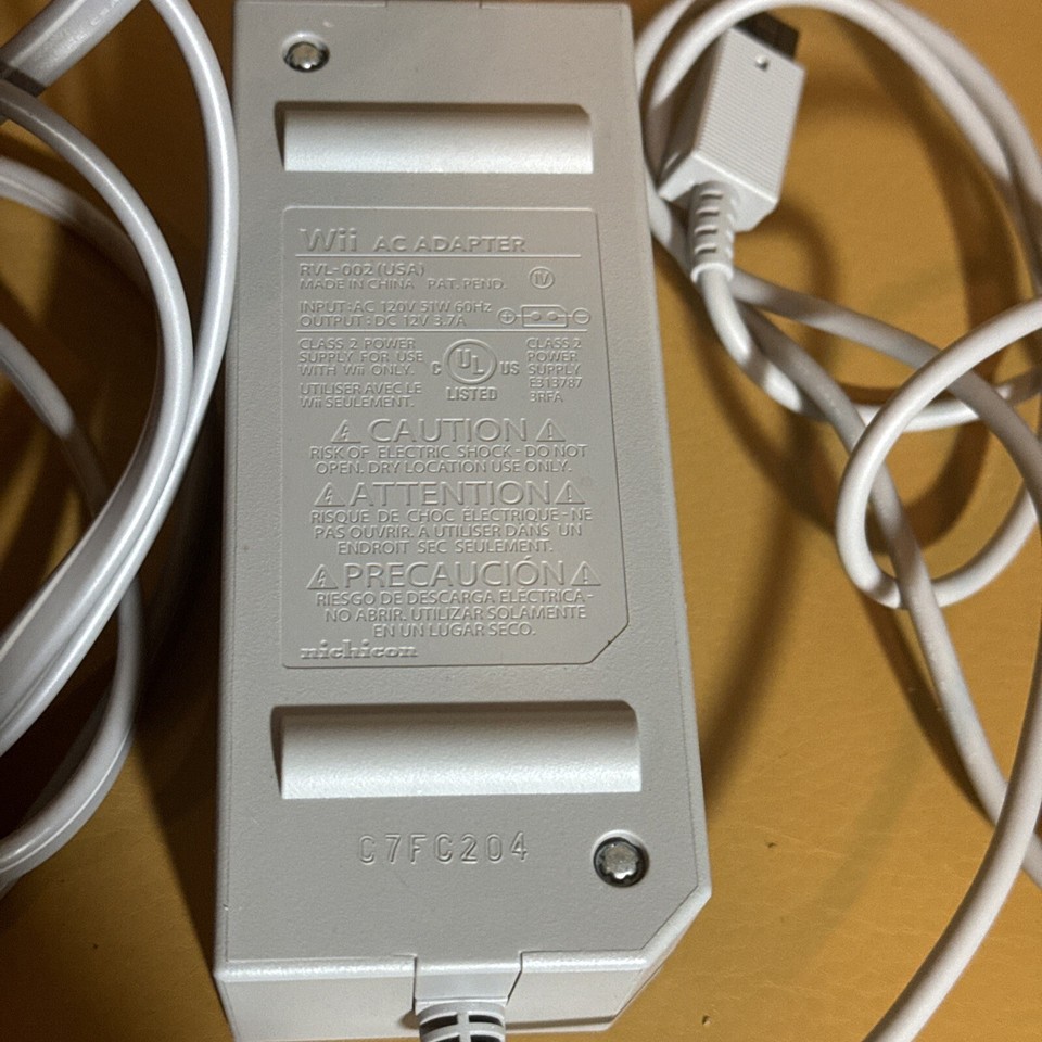 Nintendo Wii Power Supply Original Genuine OEM AC Adapter Cord Brick ...