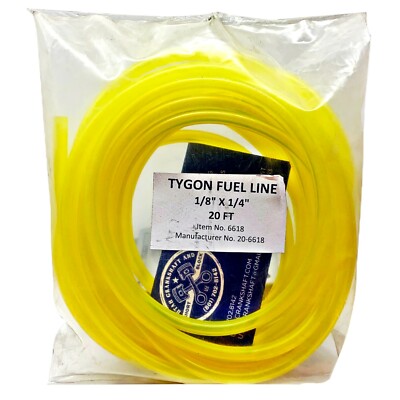 NEW TYGON YELLOW FUEL LINE 1/8" CUT TO 20FT POLARIS HONDA KAWASAKI ...