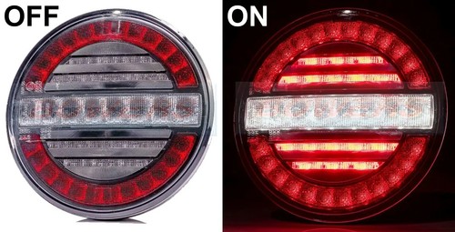 LED REAR ROUND HAMBURGER COMBINED FOG / REVERSE AND TAIL LIGHT / LAMP ...