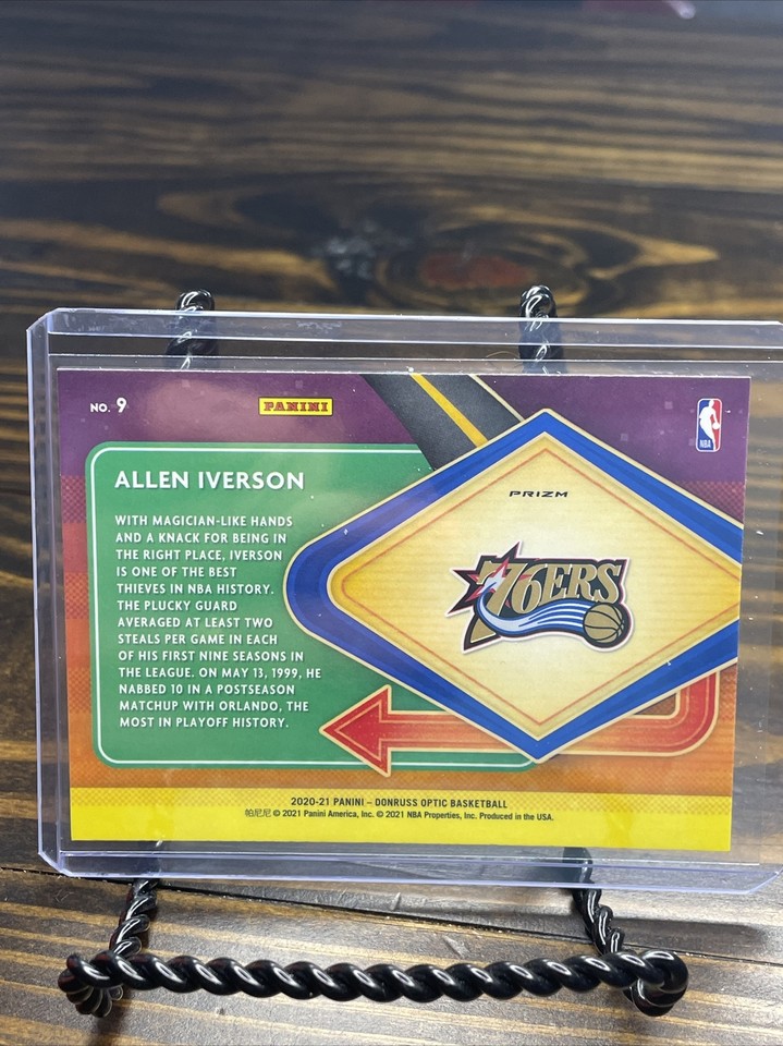 2020-21 Panini Donruss Optic ALLEN IVERSON EXPRESS LANE SILVER PRIZM ...