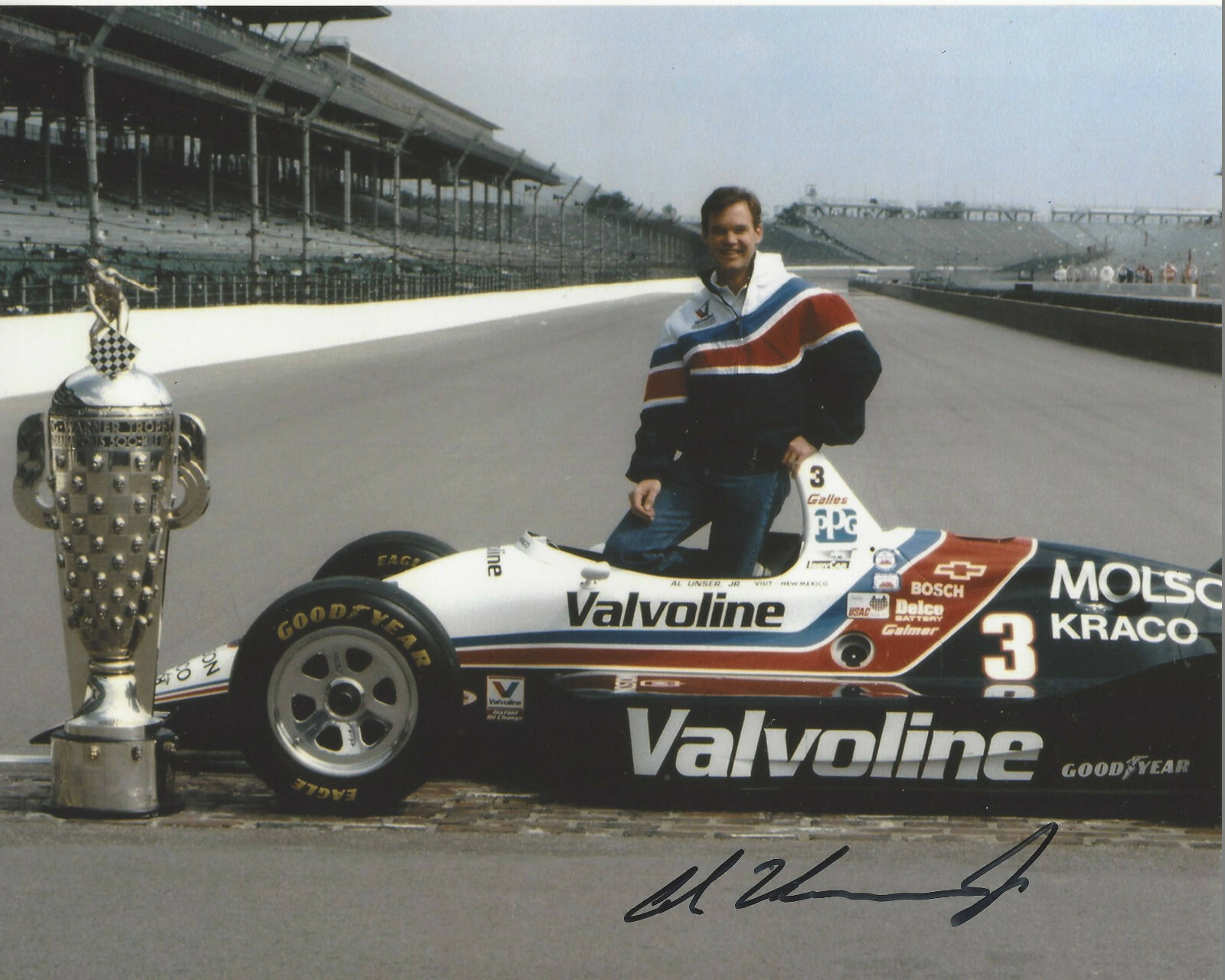AL UNSER JR. INDY CAR DRIVER SIGNED 8x10 PHOTO INDIANAPOLIS 500 ...