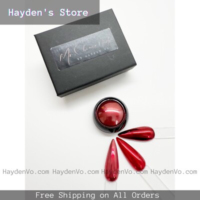 1 Box Perfect Red Chrome Nail Powder, Mr.Chrome Nail Collection By ...